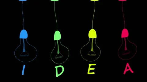 2d animation of light bulbs and Animated... | Stock Video | Pond5