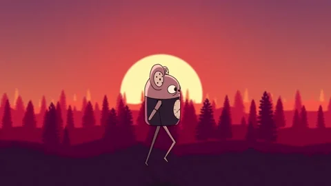 2D animation, little guy walks through t... | Stock Video | Pond5