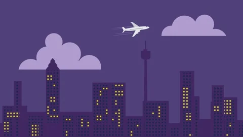 2D Animation loop background SEAMLESS NI... | Stock Video | Pond5