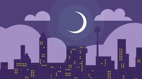 2D Animation loop background SEAMLESS NI... | Stock Video | Pond5