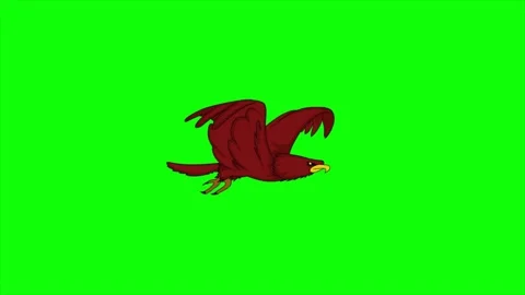 2d Animation Of A Maroon Eagle Flying Ac... | Stock Video | Pond5