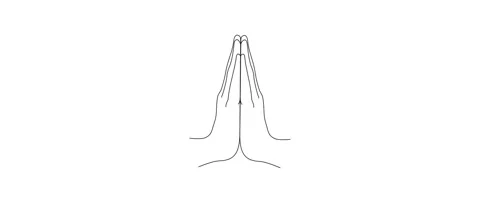 2d animation namaste hands. Seamless loo... | Stock Video | Pond5