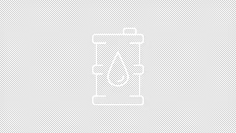 2D animation of oil barrel thin line whi... | Stock Video | Pond5