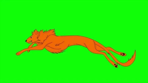 2d Animation Of Orange Furry Animal Runn... | Stock Video | Pond5