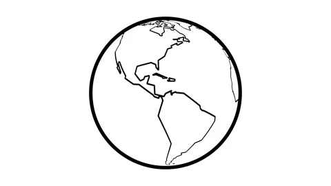 2D animation of the outline cartoon plan... | Stock Video | Pond5