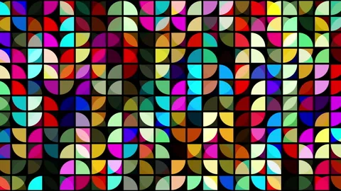 2D animation of quarter circle pattern w... | Stock Video | Pond5