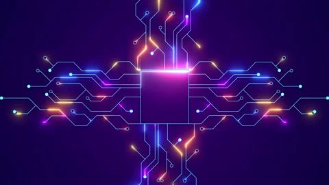 2D animation of shiny circuit boards and... | Stock Video | Pond5