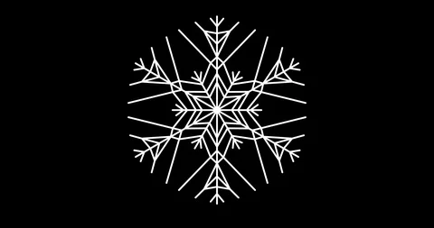 2d animation of a simple snowflake. Seam... | Stock Video | Pond5