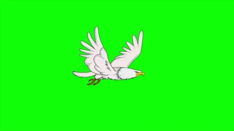 2d Animation Of A White Eagle Flying On ... | Stock Video | Pond5