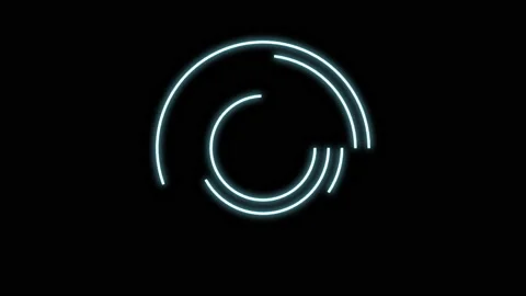 2D Arc Lines Blinking Blue Small VJ Loop... | Stock Video | Pond5