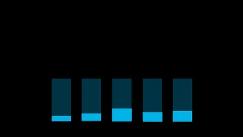 2d bar chart. Black background | Stock Video | Pond5