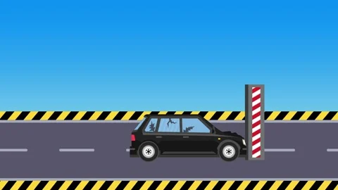 2D Car crash test with an iron bar 4K an... | Stock Video | Pond5