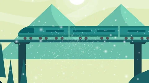 Train Animation Winter Stock Videos – Royalty-Free HD & 4K Videos | Pond5