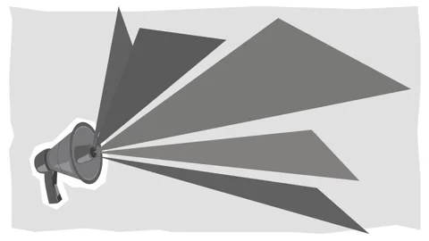 2D Cartoon Megaphone Animation. | Stock Video | Pond5