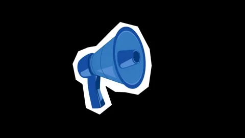 2D Cartoon Megaphone Animation. | Stock Video | Pond5