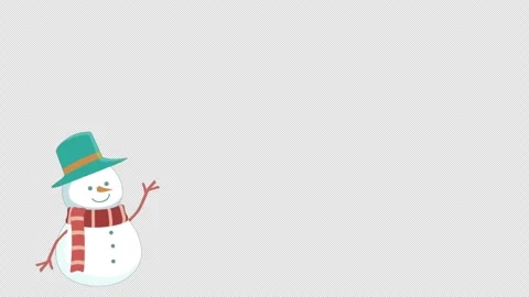 2D Cartoon Snowman Animation Alpha Chann... | Stock Video | Pond5