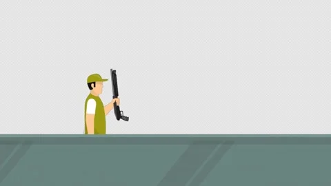 2d Character Arms Dealer Alpha Channel | Stock Video | Pond5