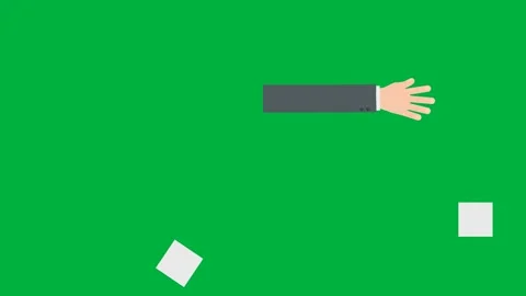 2d character hand hand hand card on gree... | Stock Video | Pond5