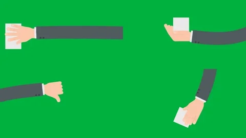 2d character hand hand hand on green scr... | Stock Video | Pond5