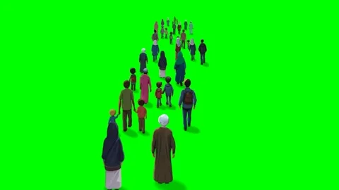 2d crowd of people moving from behind, i... | Stock Video | Pond5