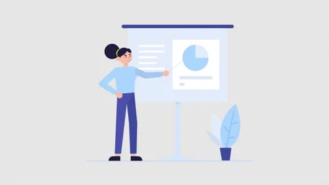 2D Explainer Animation of Female Charact... | Stock Video | Pond5