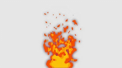 2D Fire Animation on a Transparent Backg... | Stock Video | Pond5