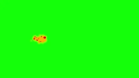 2D Fireball 3 Sizes Game Loop FX (Green ... | Stock Video | Pond5