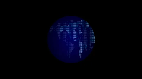 2d globe Planet earth map rotating with ... | Stock Video | Pond5