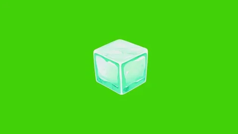 2d Graphic animation of an ice cube isol... | Stock Video | Pond5