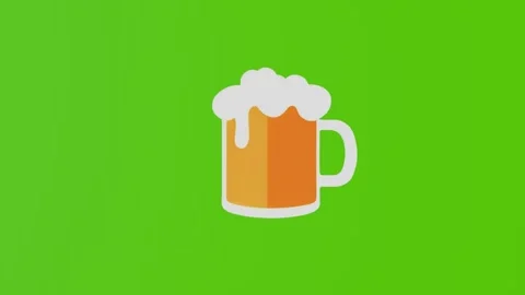 2d graphics of a glass of beer isolated ... | Stock Video | Pond5