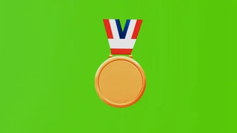 2d graphics of the gold medal model isol... | Stock Video | Pond5