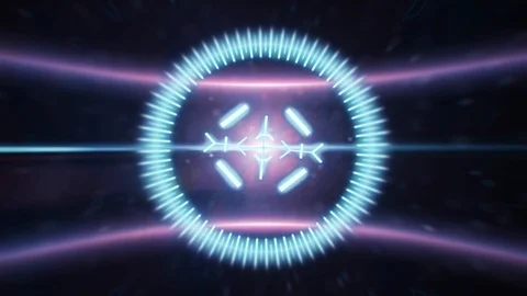 2D HUD animation of a target with a back... | Stock Video | Pond5