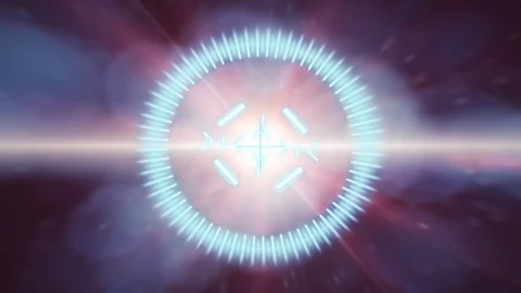 2D HUD animation of a target with a back... | Stock Video | Pond5