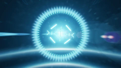 2D HUD animation of a target with a back... | Stock Video | Pond5