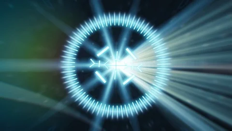 2D HUD animation of a target with a back... | Stock Video | Pond5