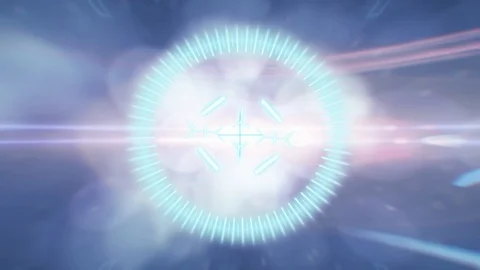 2D HUD animation of a target with a back... | Stock Video | Pond5