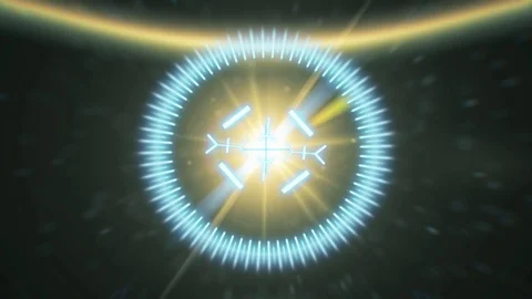 2D HUD animation of a target with a back... | Stock Video | Pond5