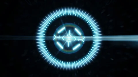 2D HUD animation of a target with a back... | Stock Video | Pond5