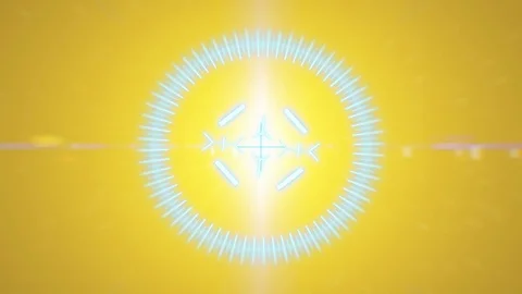 2D HUD animation of a target with a back... | Stock Video | Pond5