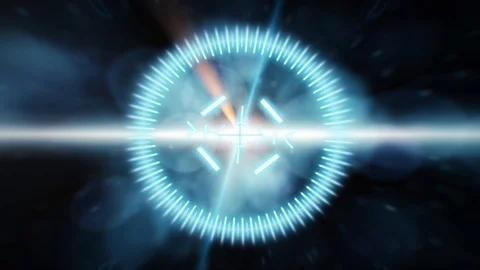 2D HUD animation of a target with a back... | Stock Video | Pond5