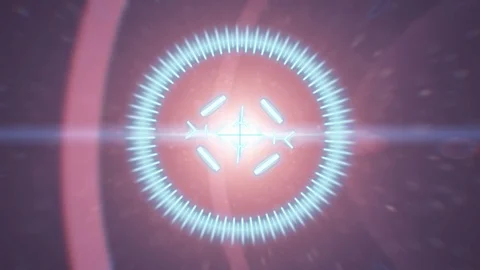 2D HUD animation of a target with a back... | Stock Video | Pond5