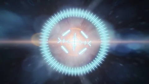 2D HUD animation of a target with a back... | Stock Video | Pond5