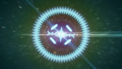 2D HUD animation of a target with a back... | Stock Video | Pond5