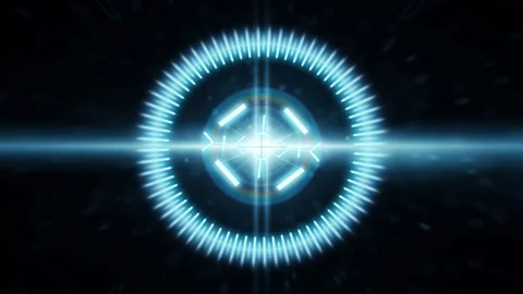 2D HUD animation of a target with a back... | Stock Video | Pond5