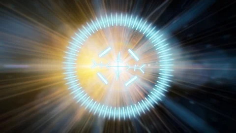 2D HUD animation of a target with a back... | Stock Video | Pond5