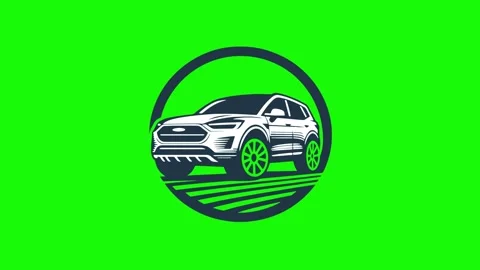 2D Line Art Car Animation on Green Scree... | Stock Video | Pond5