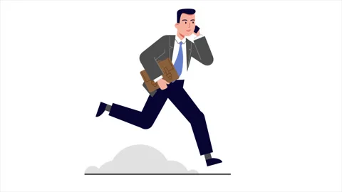 2d looped character animation of busines... | Stock Video | Pond5