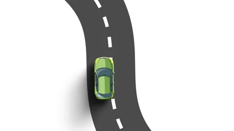 2D looping animation about a moving car. | Stock Video | Pond5