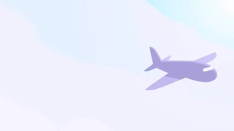 2D looping animation of an airplane in t... | Stock Video | Pond5