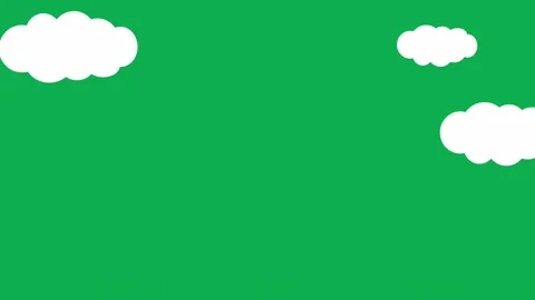2d moving cloud animation in green scree... | Stock Video | Pond5